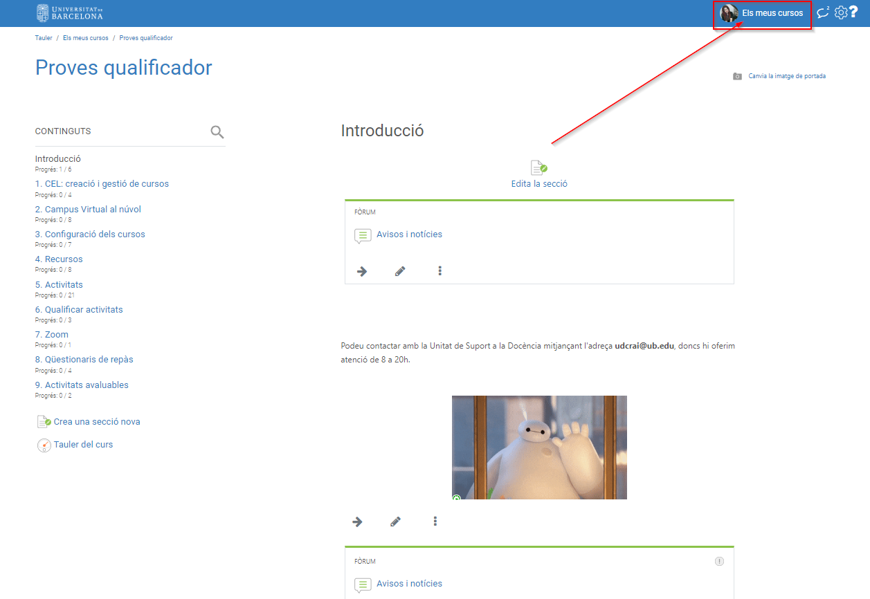 Cómo navegar por el Campus Virtual UB | Portal del Campus Virtual de la UB