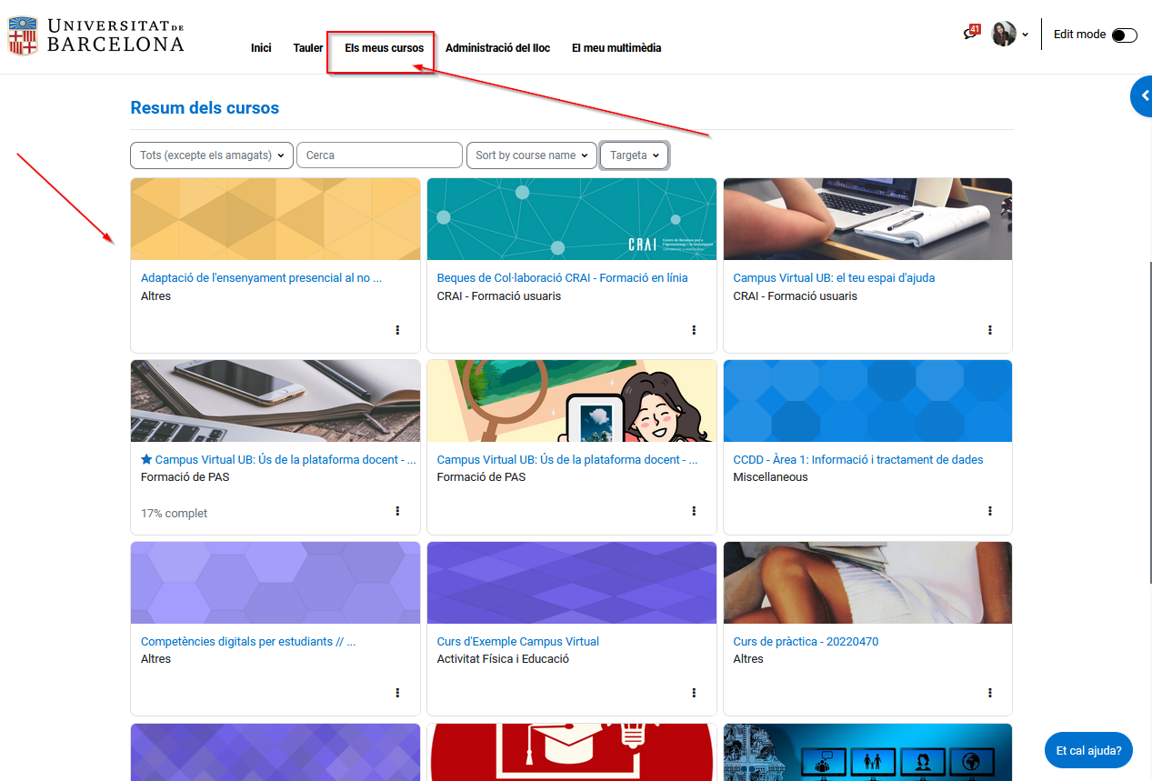 ¿Cómo puedes acceder a las aulas virtuales de las asignaturas? | Portal del Campus Virtual de la UB