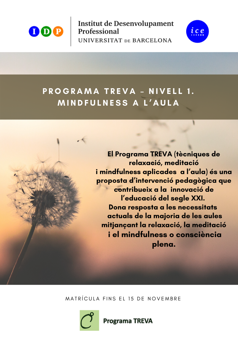 Programa TREVA – nivell 1. Mindfulness a l’aula | Institut de ...
