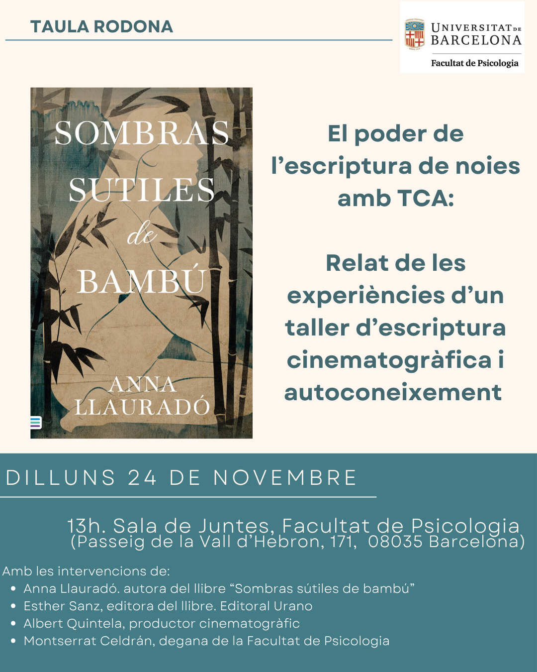 Mesa-redonda-El-poder-de-la-escritura-en-chicas-con-TCA-24N-a-las-13-h - Facultad de Psicología ...