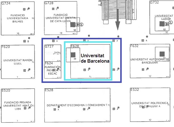 Plànol de l'Estand de la UB al Saló